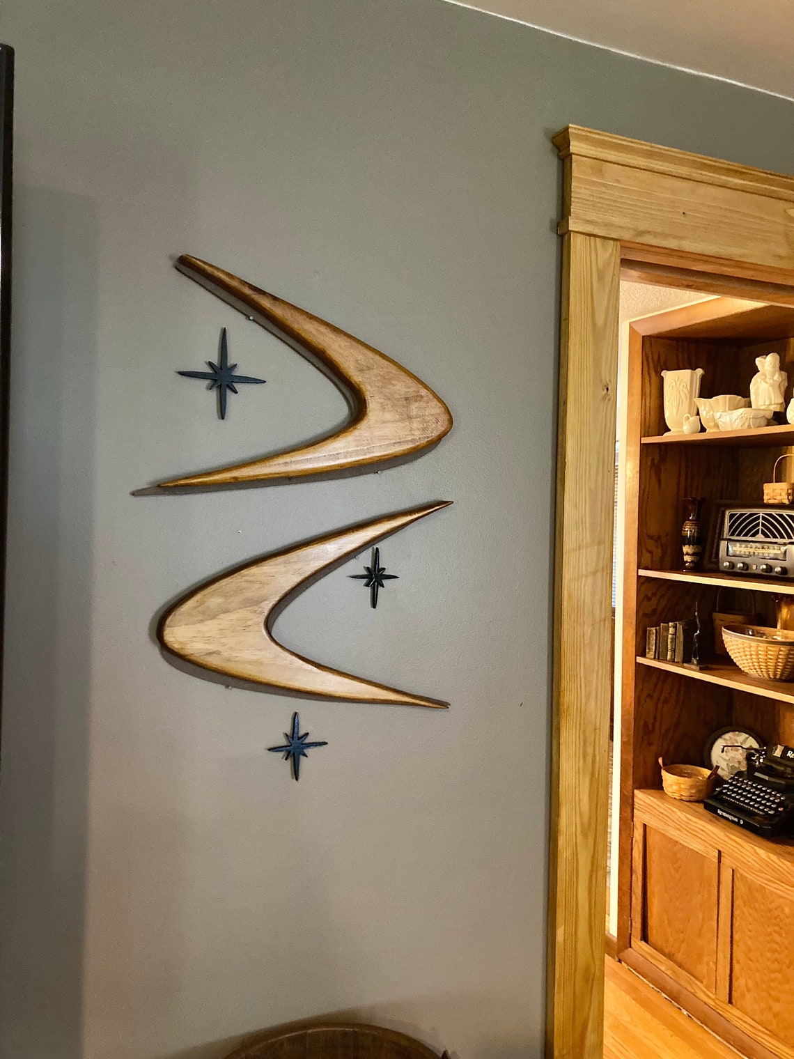 Mid Century Modern Style Three Dimensional Boomerangs Wooden - Etsy