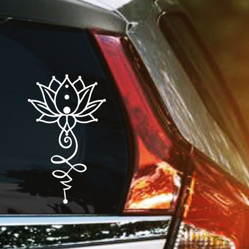 Lotus Flower Vinyl Decal Beautiful Lotus Car Window Sticker | Etsy
