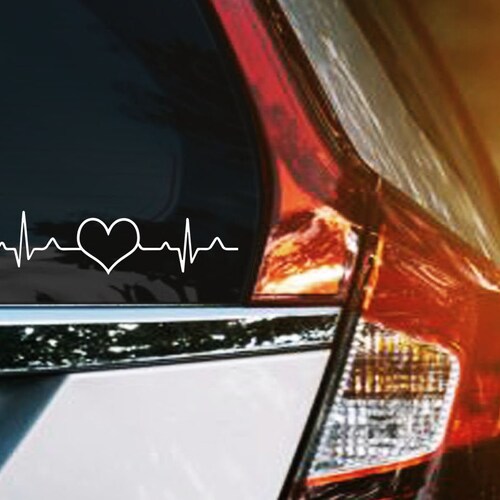 Heartbeat Rhythm Vinyl Decal Medical Professional Car Window | Etsy