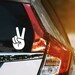 Hand Peace Sign Vinyl Decal, Peace Car Window Sticker, Be Kind, Surfer ...