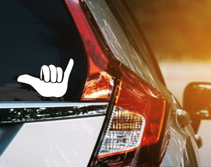 Hang Loose Vinyl Decal, Shaka Car Window Sticker, Beach Surfer Dude ...