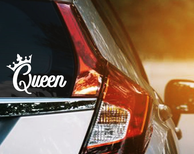 Queen Vinyl Decal for Car Window, Laptop, More Queen Crown Sticker for ...