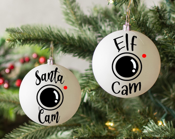 Santa Cam Vinyl Decal for Christmas Craft, Elf Cam Decal for Funny ...