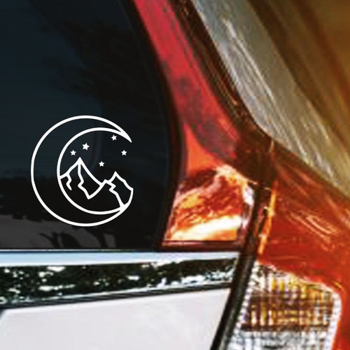 Simplistic Moon and Sun Vinyl Decal Sun Moon Car Window - Etsy