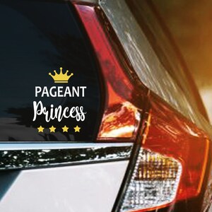 Pageant Princess Vinyl Decal, Pageant Crown Car Window Sticker, Pageant ...