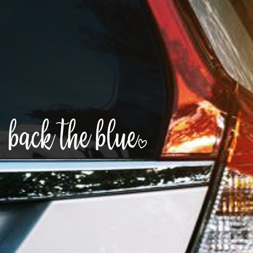 Back the Blue Rainbow Vinyl Decal Police Support Car Window - Etsy