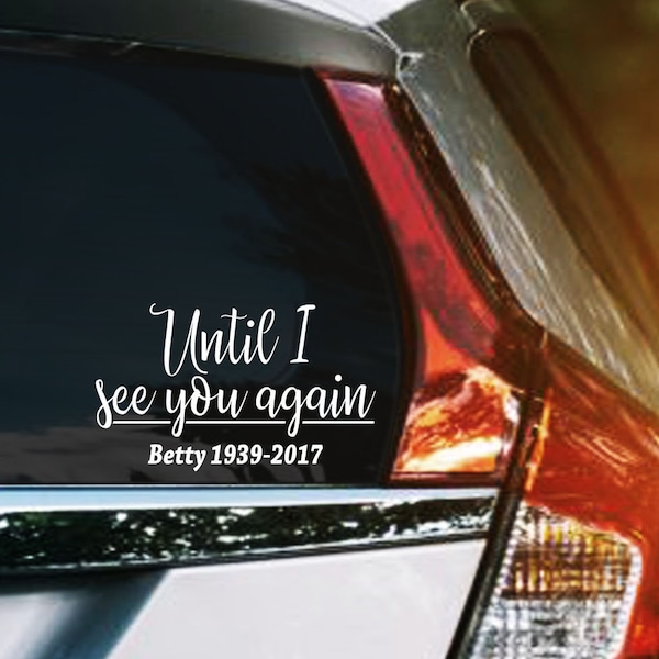 Memory Car Decal - Etsy