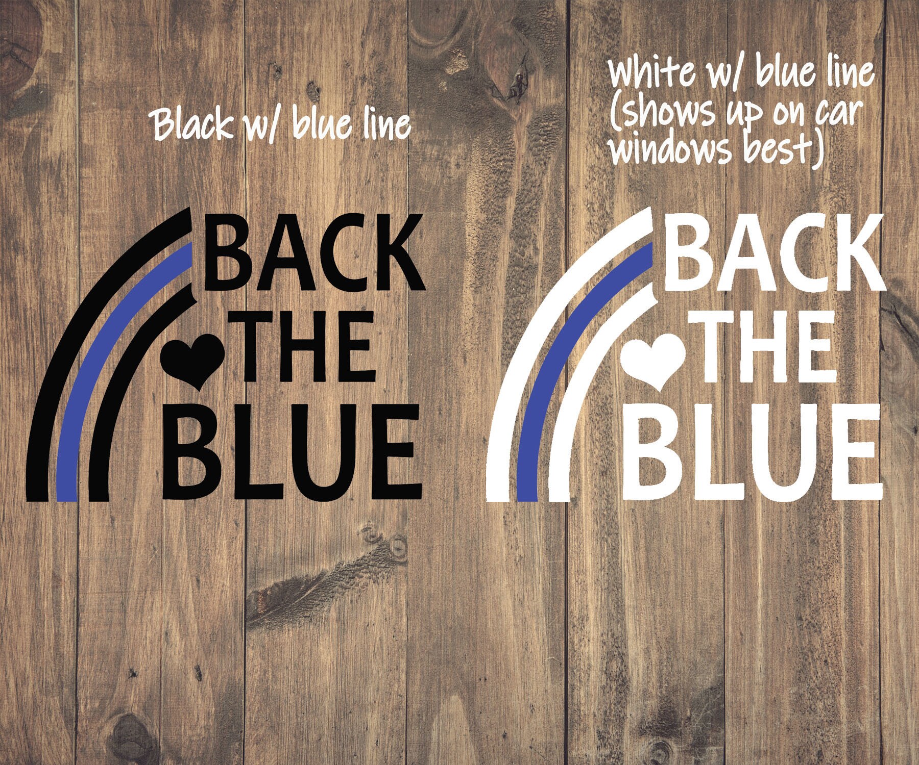 Back the Blue Rainbow Vinyl Decal Police Support Car Window - Etsy