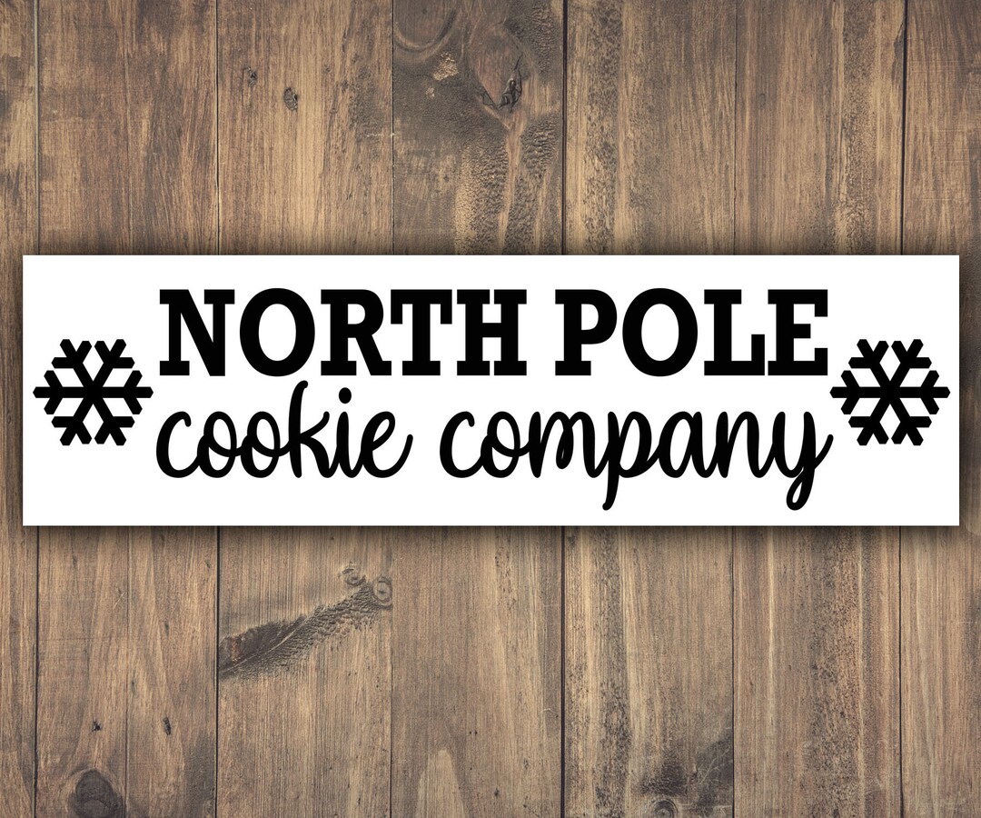 North Pole Cookie Company Vinyl Decal, Fun Christmas Holiday Baking ...