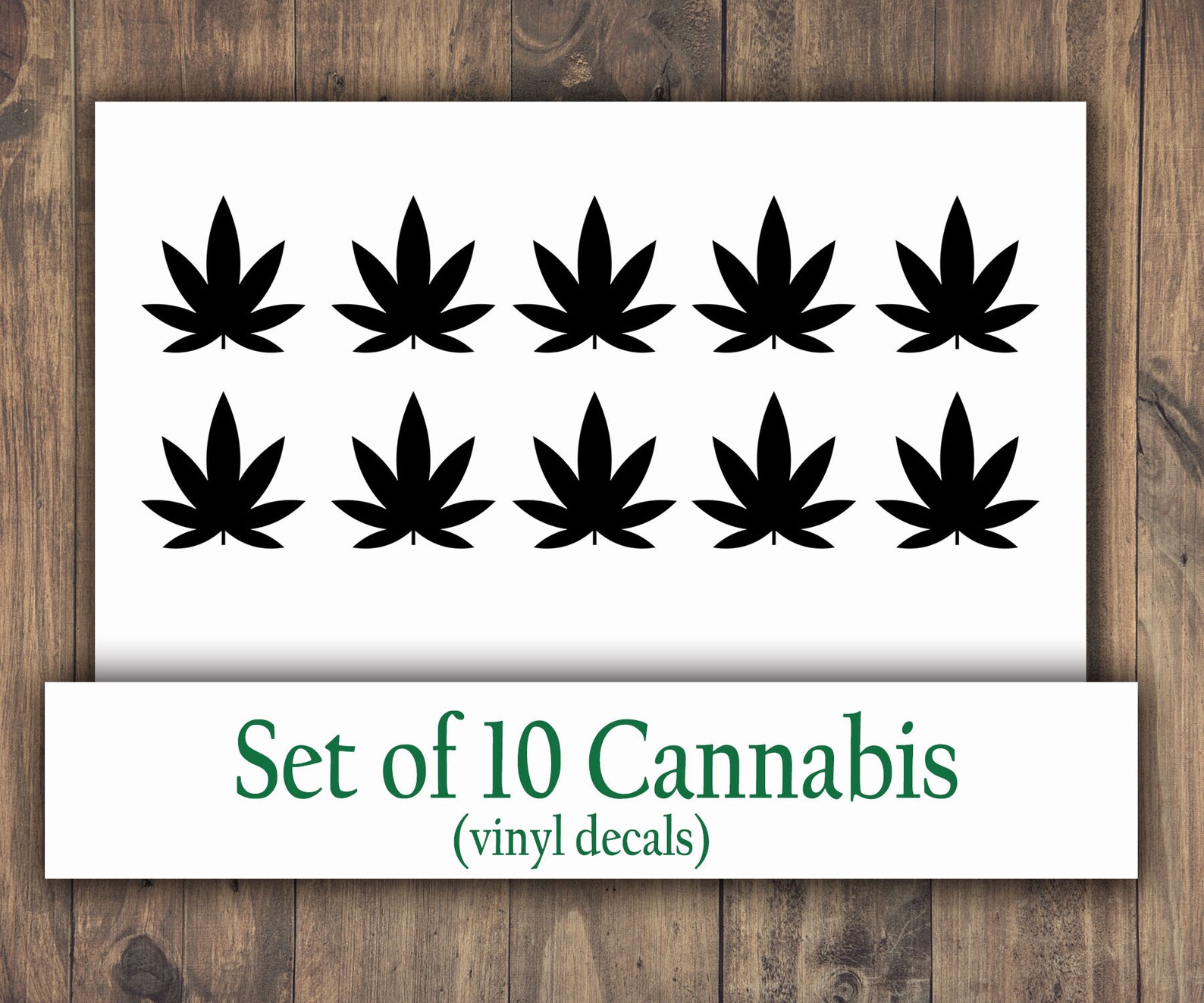 Set of 10 Cannabis Vinyl Decals Weed Car Window Stickers - Etsy