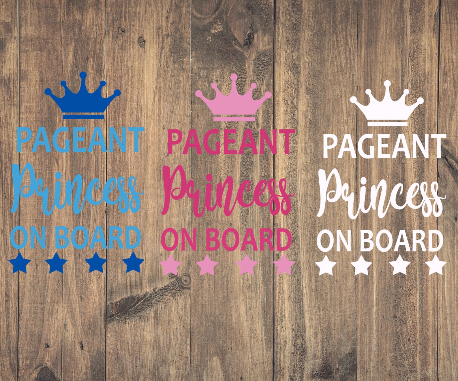Pageant Princess On Board Vinyl Decal Princess Crown Car | Etsy