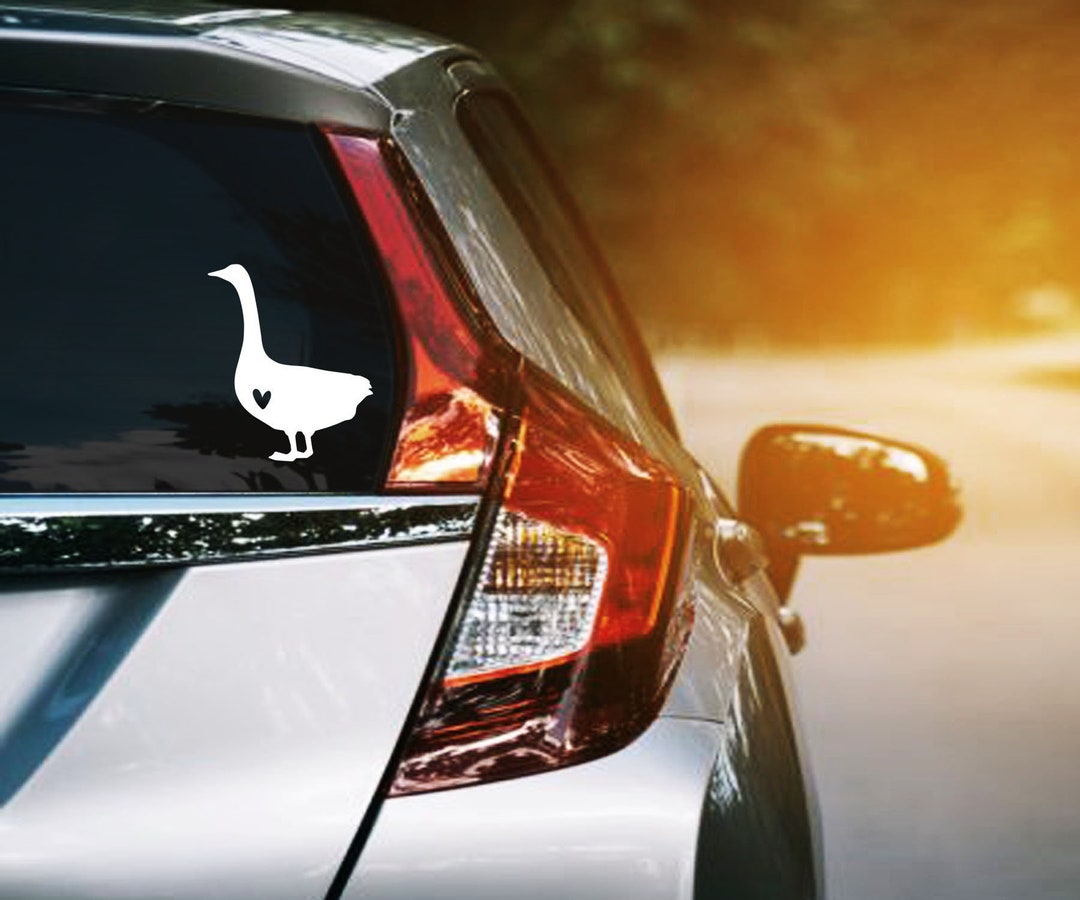 Goose With Heart Vinyl Decal, Goose Lover Car Window Sticker, Gifts for ...