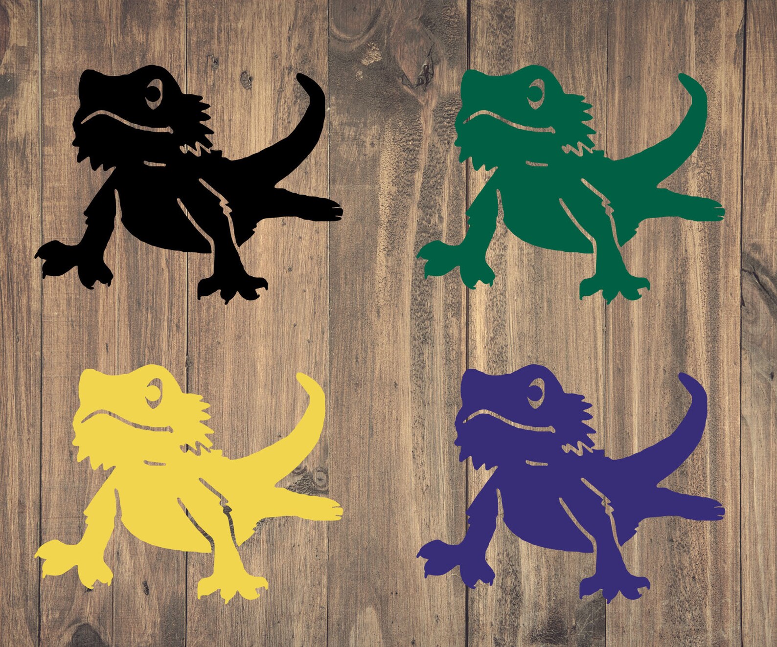 Cute Bearded Dragon Vinyl Decal Lizard Car Window Sticker - Etsy