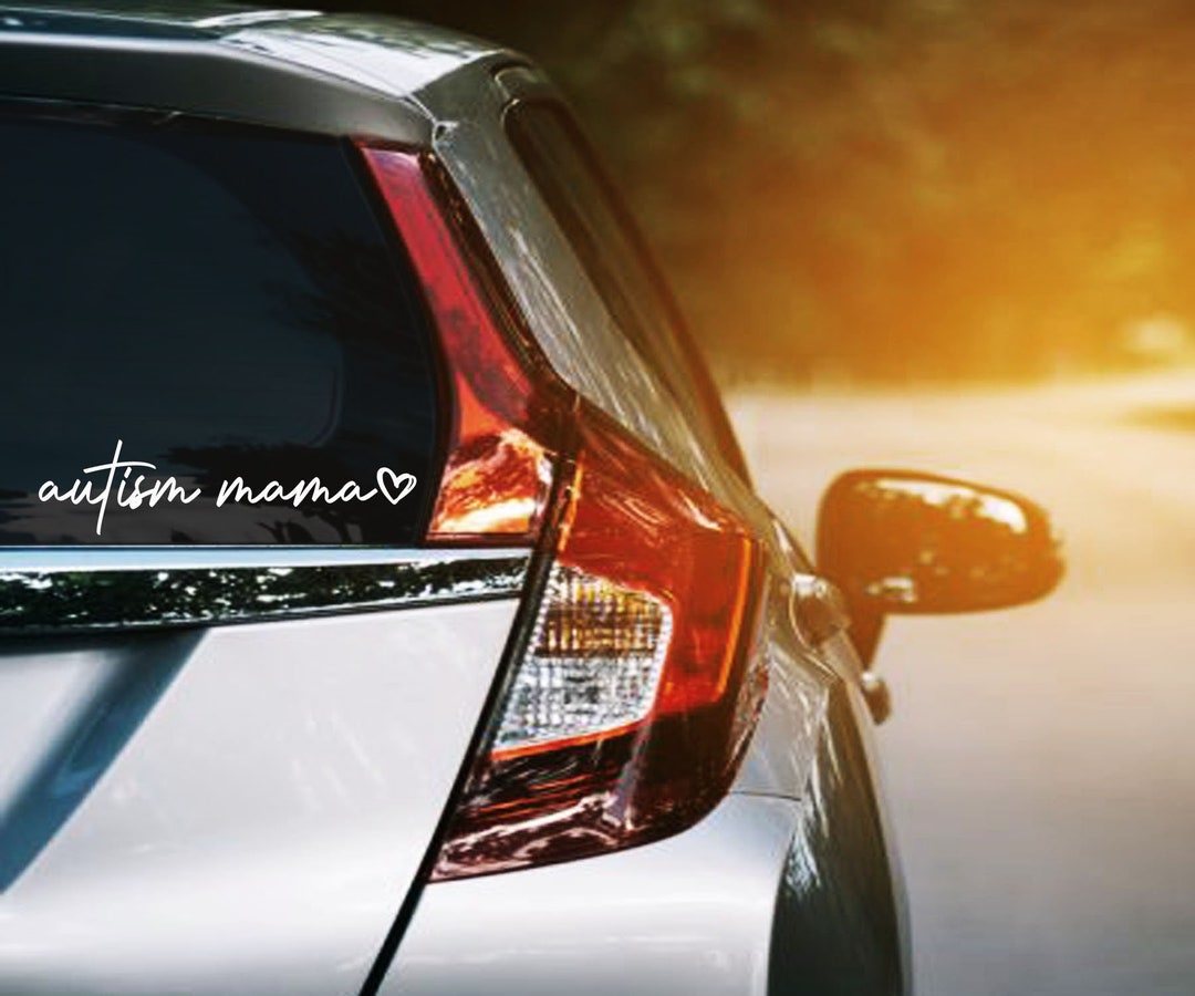 Autism Mama Heart Permanent Vinyl Decal, Autism Mom Car Decals ...