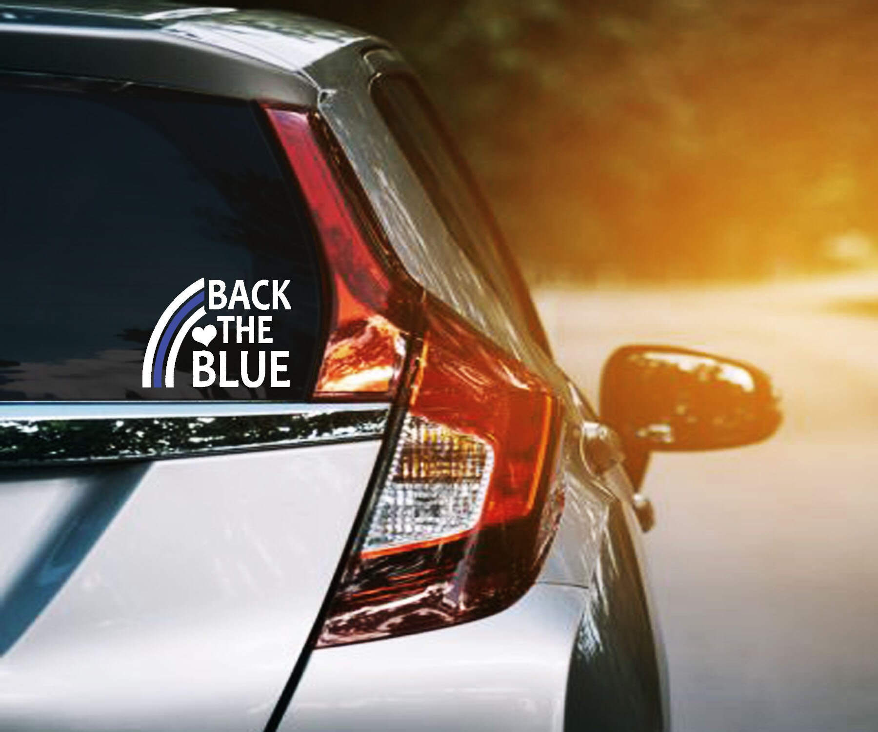 Back the Blue Rainbow Vinyl Decal Police Support Car Window - Etsy