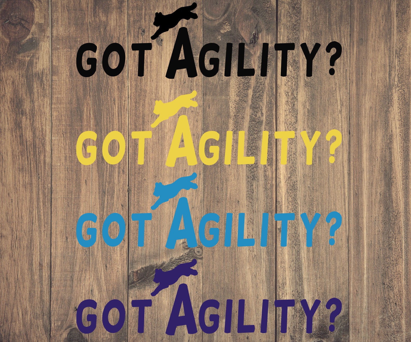 Dog Agility Vinyl Decal for Car Window Laptop Phone Case, Dog Sports ...