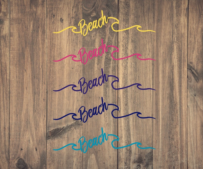 Beach Wave Car Window Sticker Funny Summer Ocean Wave Decal | Etsy