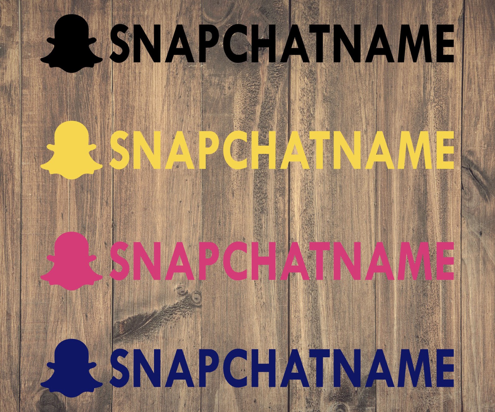 Snapchat Name Vinyl Decal Social Media Car Window Sticker - Etsy