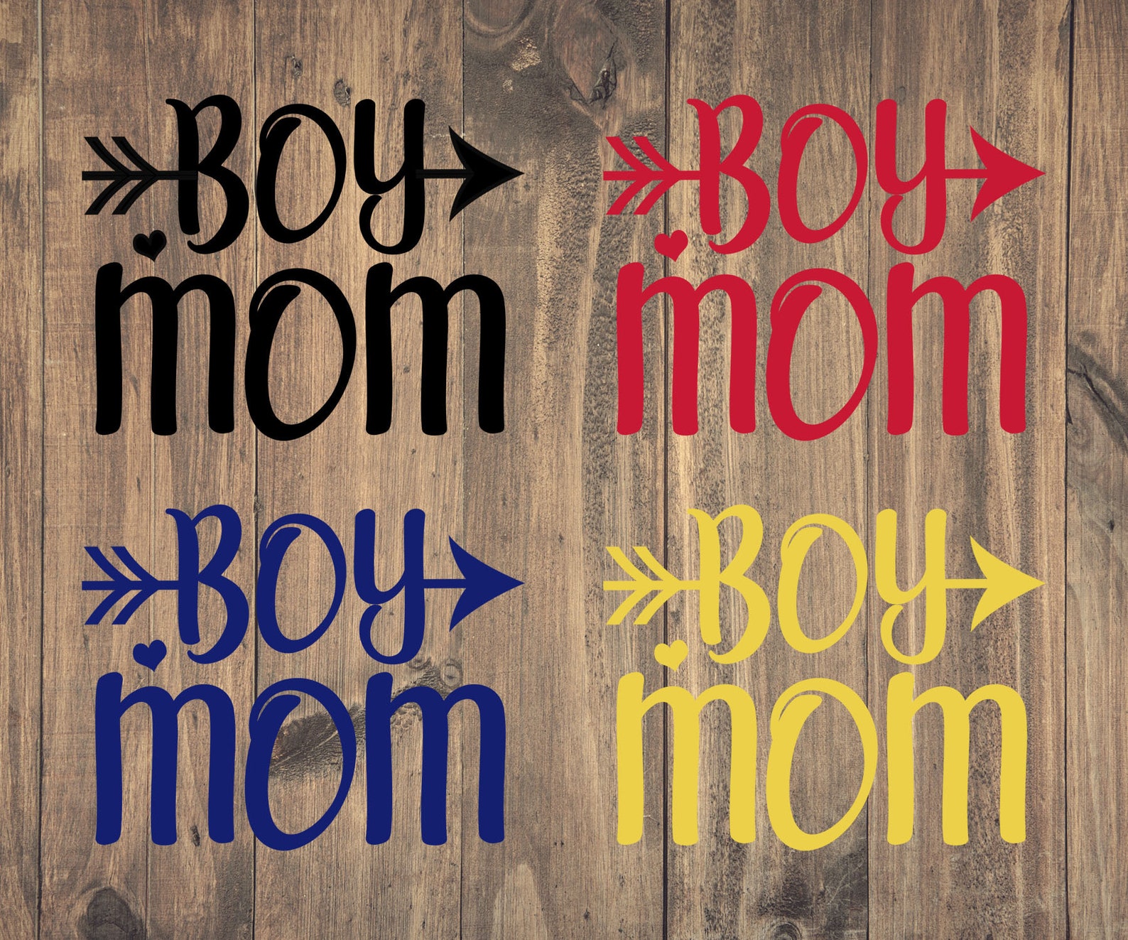 Boy Mom With Arrow Vinyl Decal, Proud Mom Car Window Sticker, Mom of ...