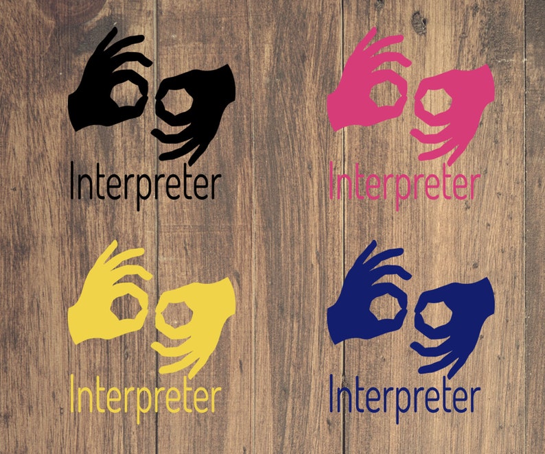 Sign Language Interpreter Vinyl Decal Sign Language Hands for | Etsy