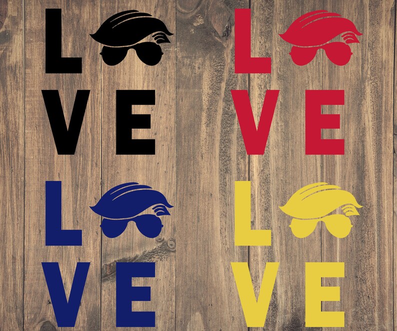 Love Trump Vinyl Decal Pro Trump Car Window Sticker Trump | Etsy