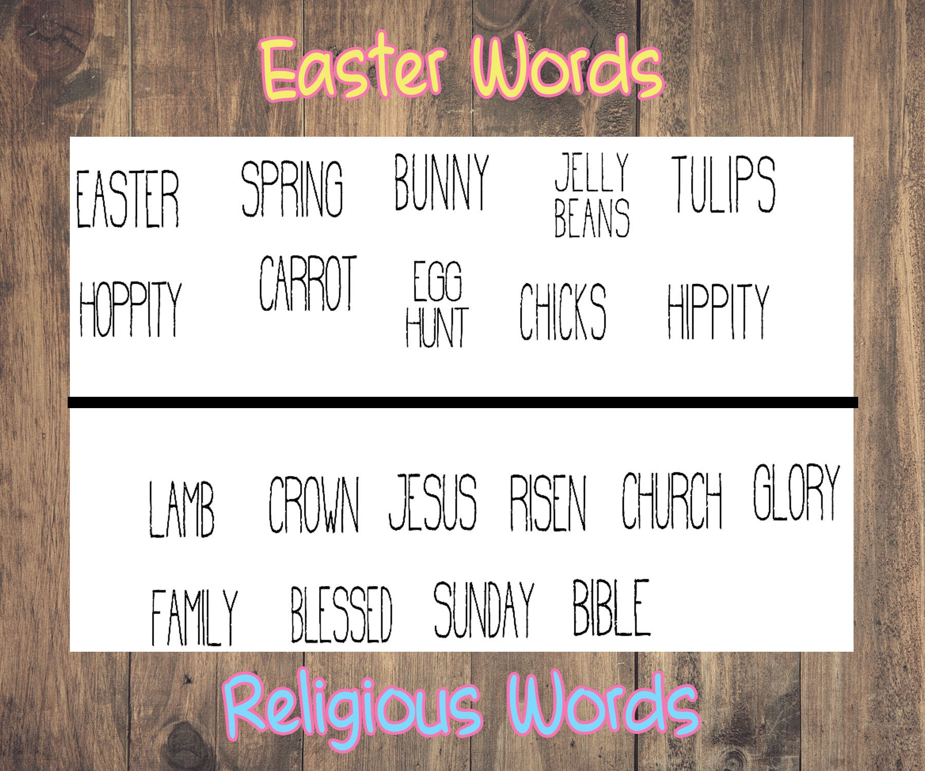 Rae Dunn Inspired Easter Egg Decals, Stickers for Easter Egg Decorating ...