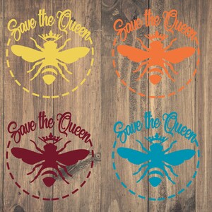 Save the Queen Vinyl Decal Queen Bee Car Window Sticker Save - Etsy