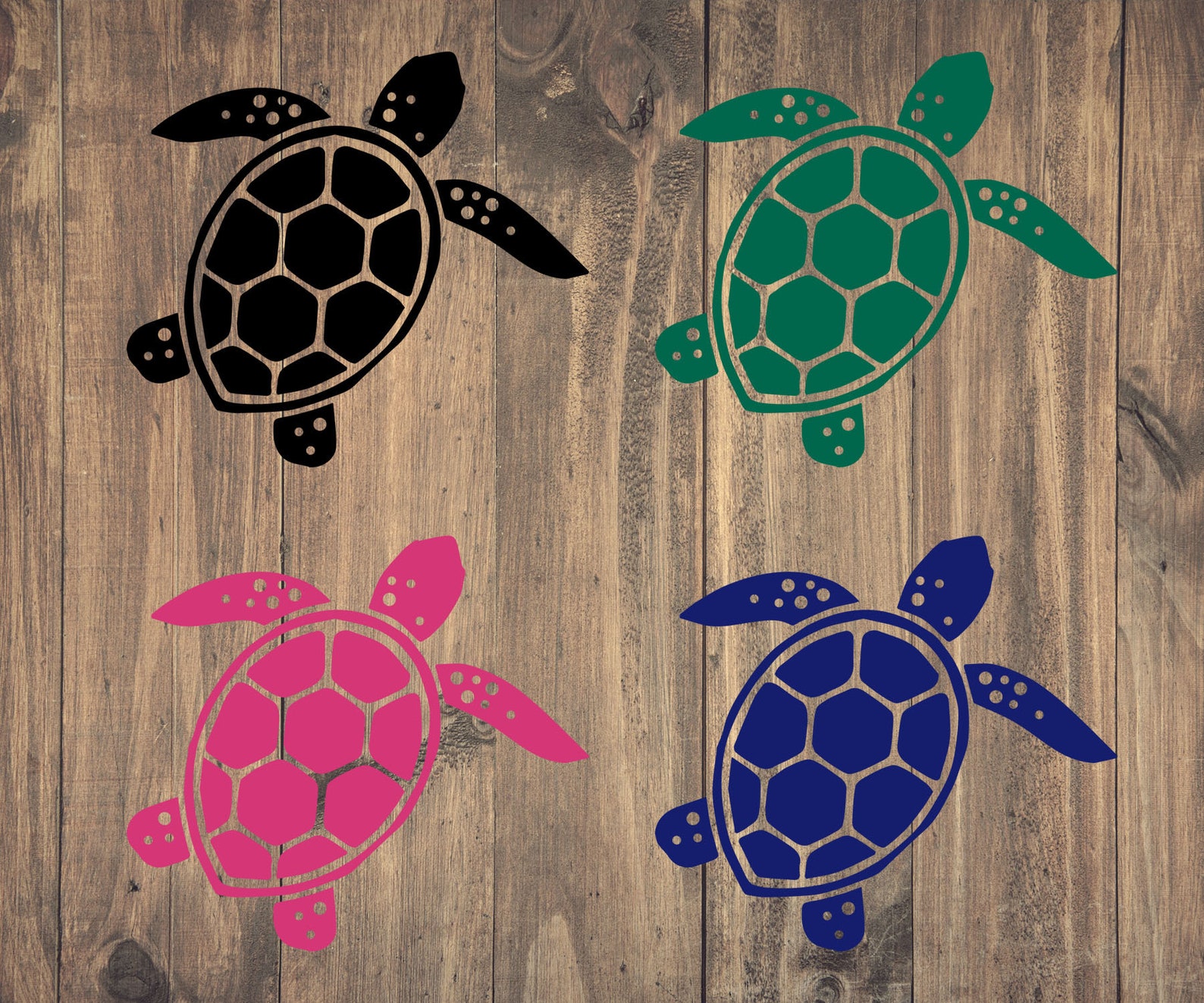 Sea Turtle Vinyl Decal, Ocean Beach Lovers Car Window Sticker ...