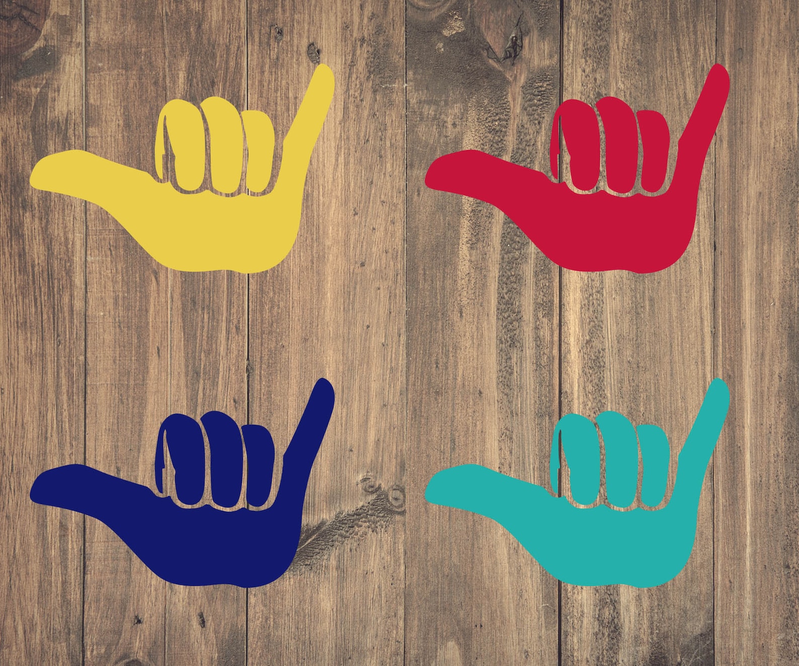 Hang Loose Vinyl Decal, Shaka Car Window Sticker, Beach Surfer Dude ...