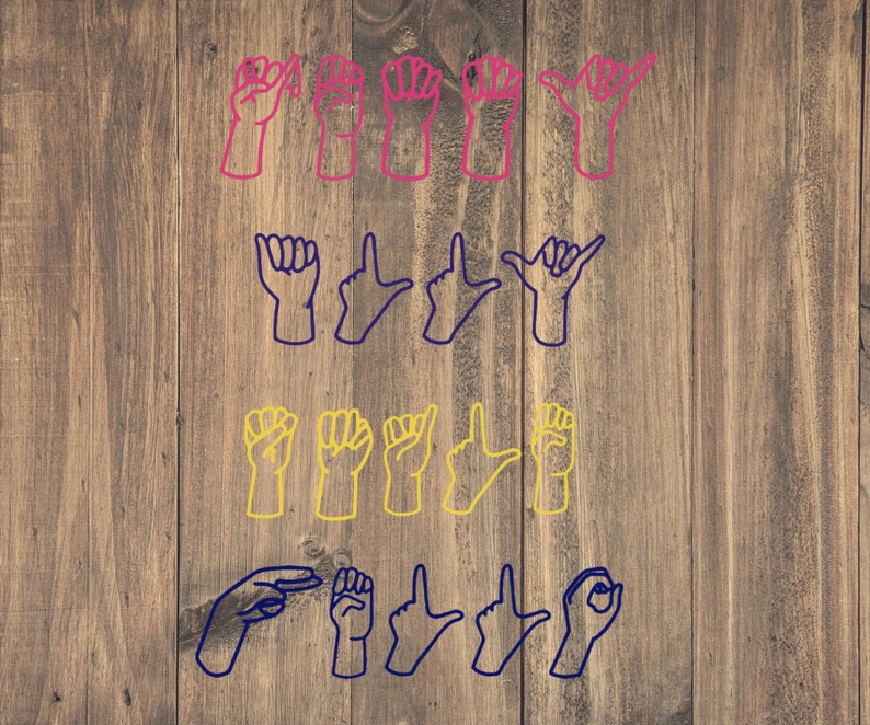 American Sign Language Alphabet Vinyl Decals Sign Language | Etsy