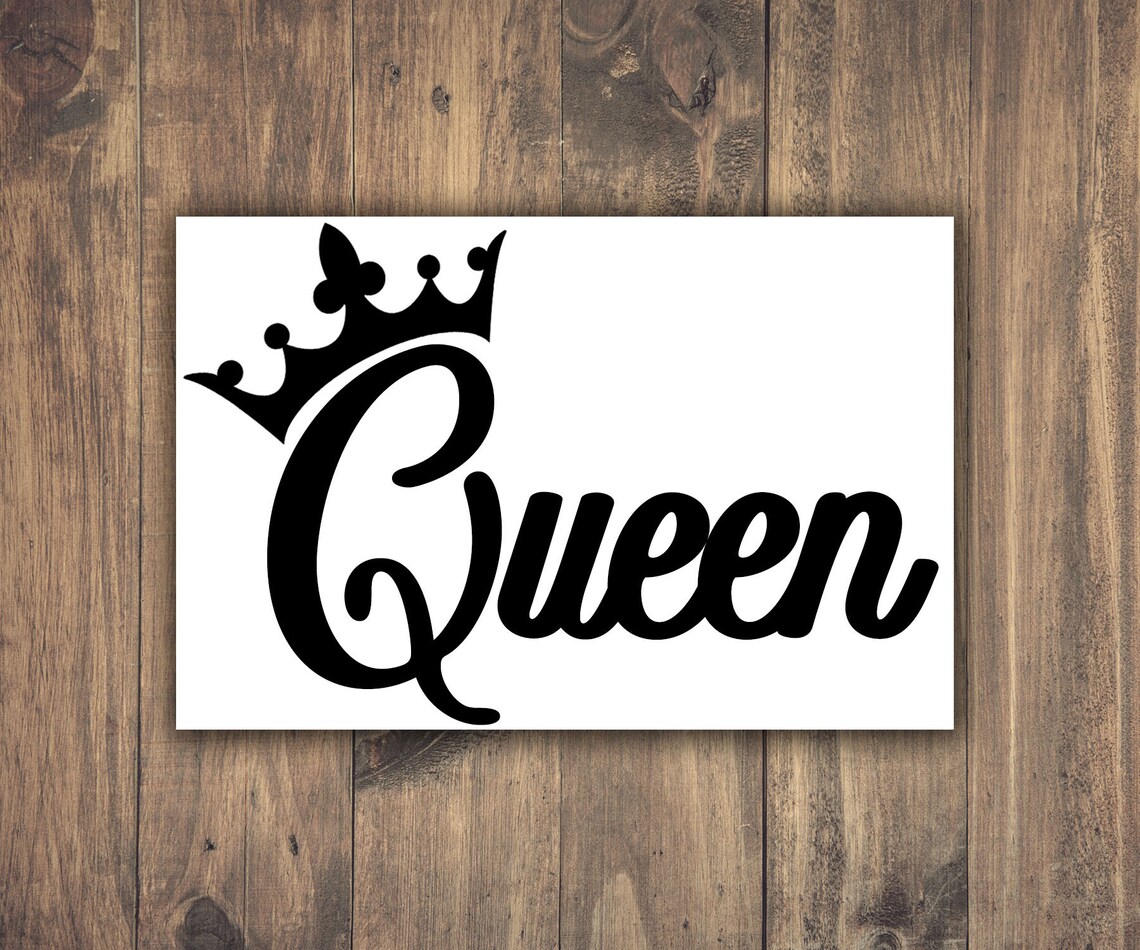 Queen Vinyl Decal for Car Window Laptop More Queen Crown | Etsy