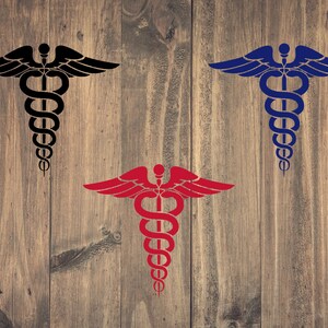 Caduceus Medical Symbol Vinyl Decal, Medical Profession Car Window ...