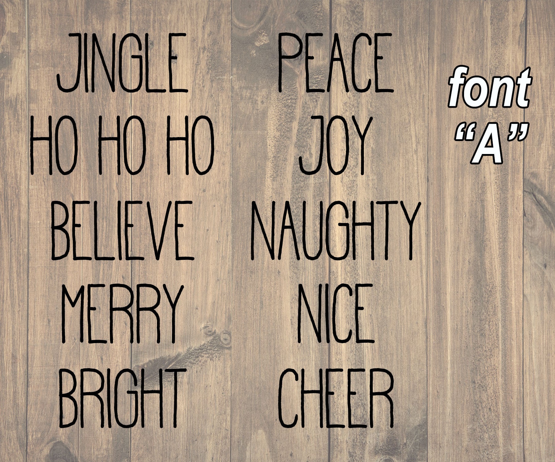 Christmas Vinyl Decals Inspired by Rae Dunn Farmhouse Country Style ...