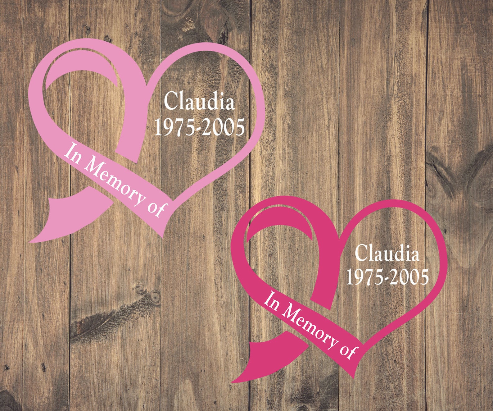 Breast Cancer Memorial Car Window Sticker Personalized Pink - Etsy