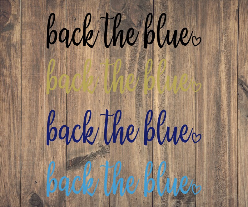 Back the Blue Vinyl Decal Police Support Car Window Sticker - Etsy