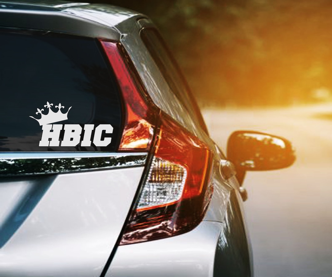 Head B*tch in Charge Vinyl Decal, HBIC Car Window Sticker, Girl Boss ...