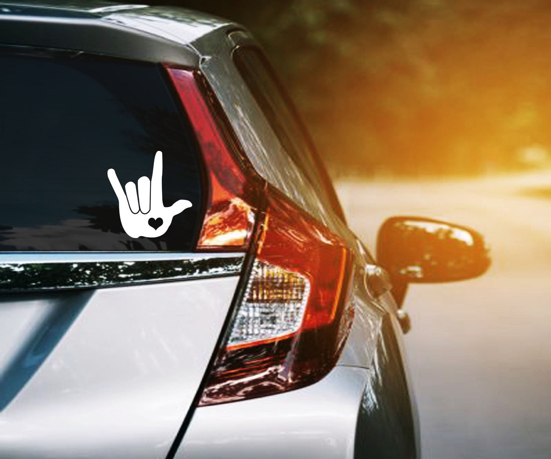American Sign Language Vinyl Decal Sign Language Hand I Love | Etsy