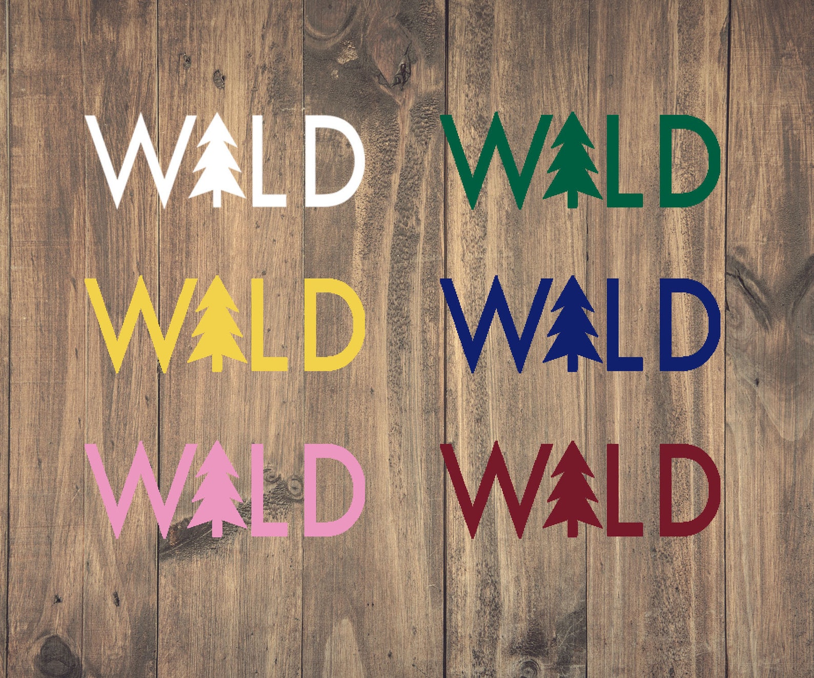 Wild Tree Car Window Sticker Nature Lover Hiker Vinyl Decals | Etsy