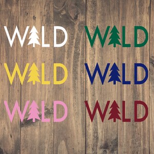 Wild Tree Car Window Sticker, Nature Lover Hiker Vinyl Decals ...