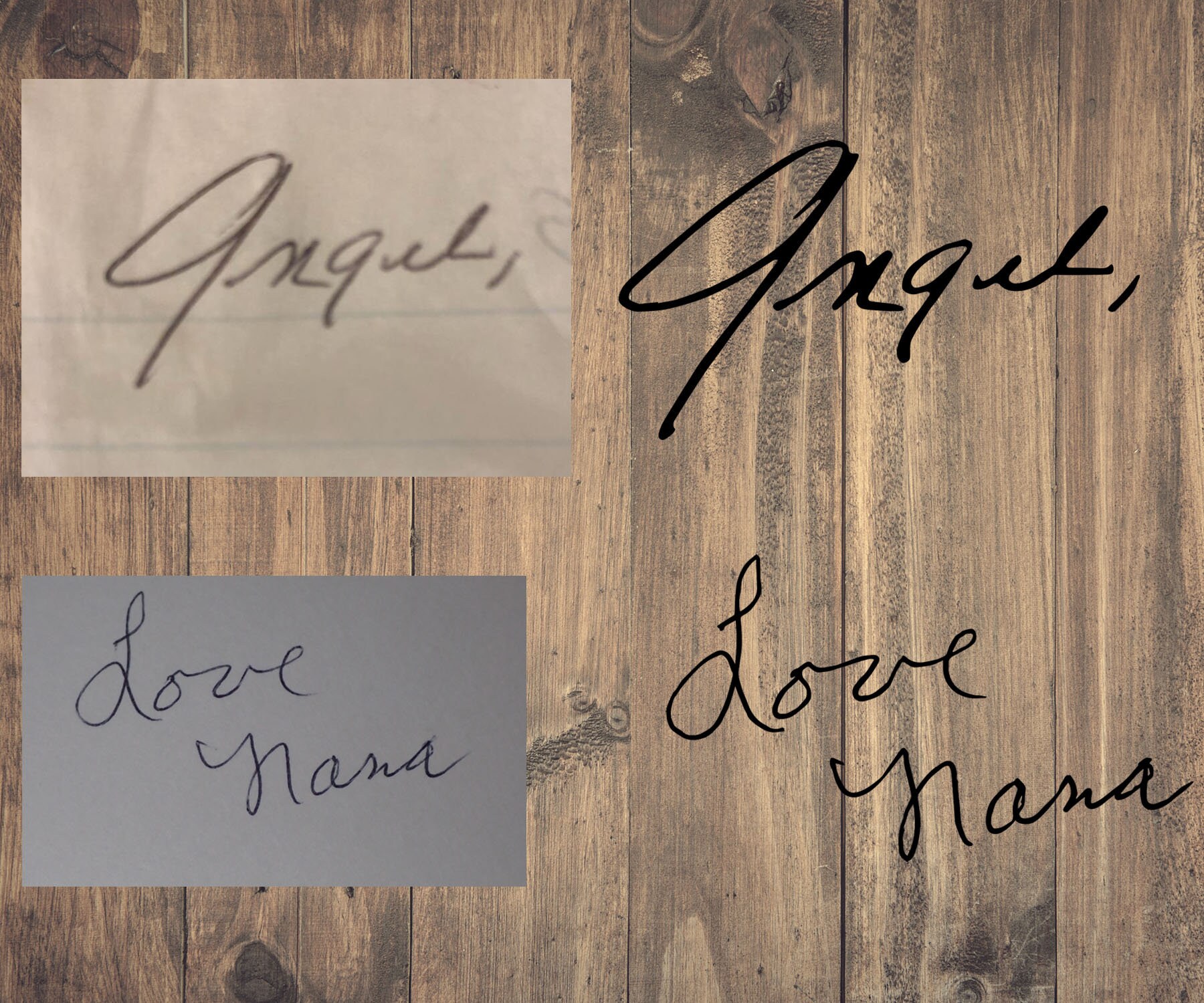 Convert a Loved One's Handwriting to A Decal Personalized | Etsy