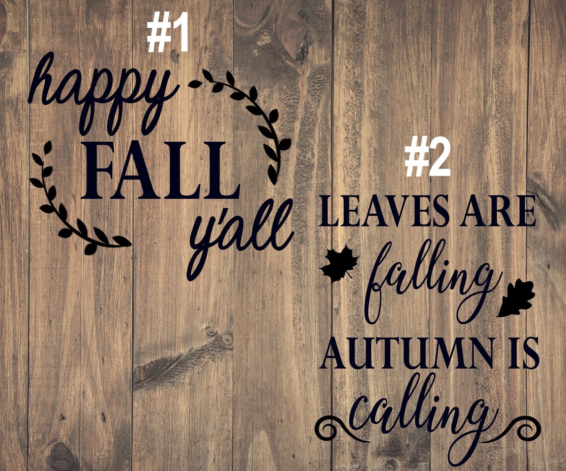 Happy Fall Y'all Pumpkin Vinyl Decal, Leaves Are Falling Autumn is ...