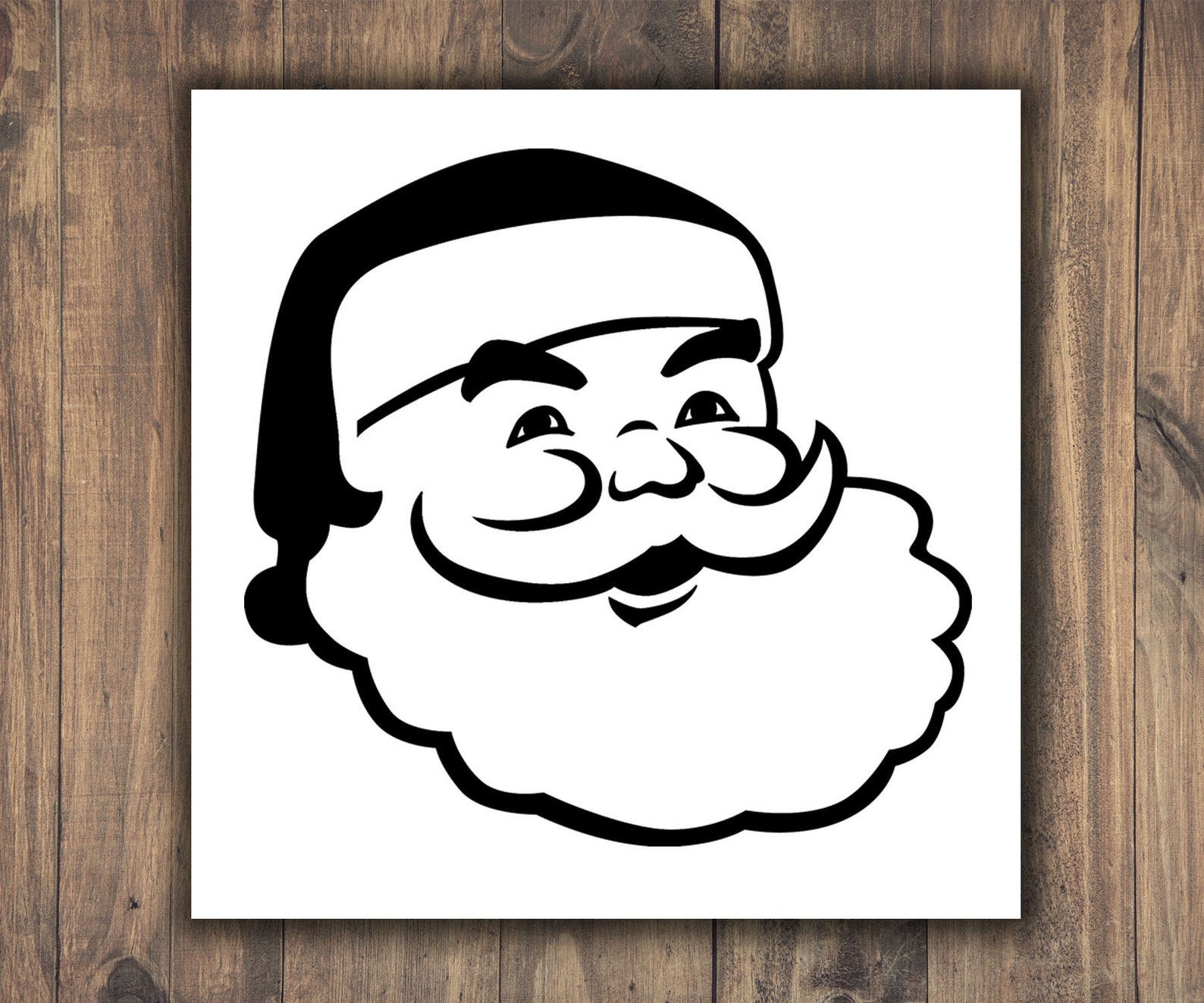Santa Face Vinyl Decal, Christmas Decals for Holiday DIY Craft Projects ...