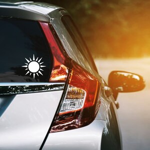 Sun Vinyl Decal, Summer Sun Car Window Sticker, Sunshine Beach Travel ...