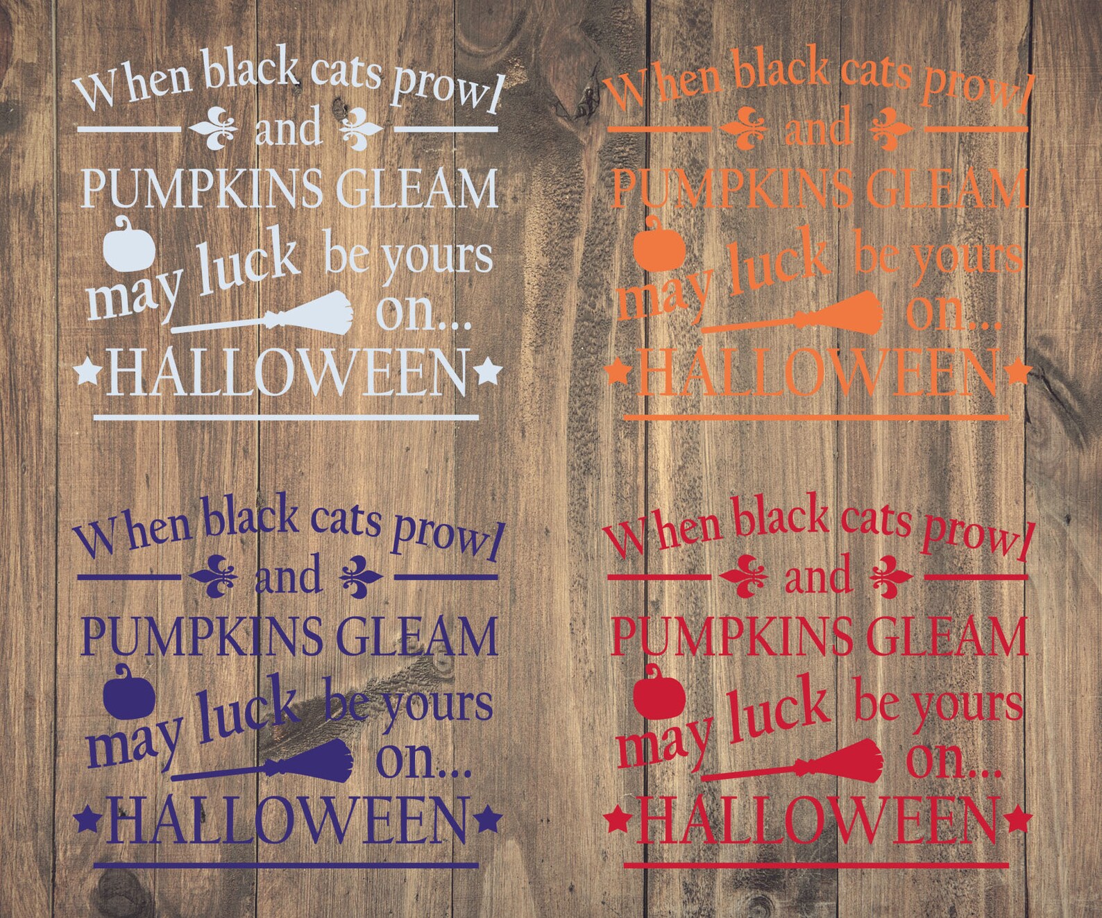 When Black Cats Prowl and Pumpkins Gleam May Luck Be Yours on - Etsy