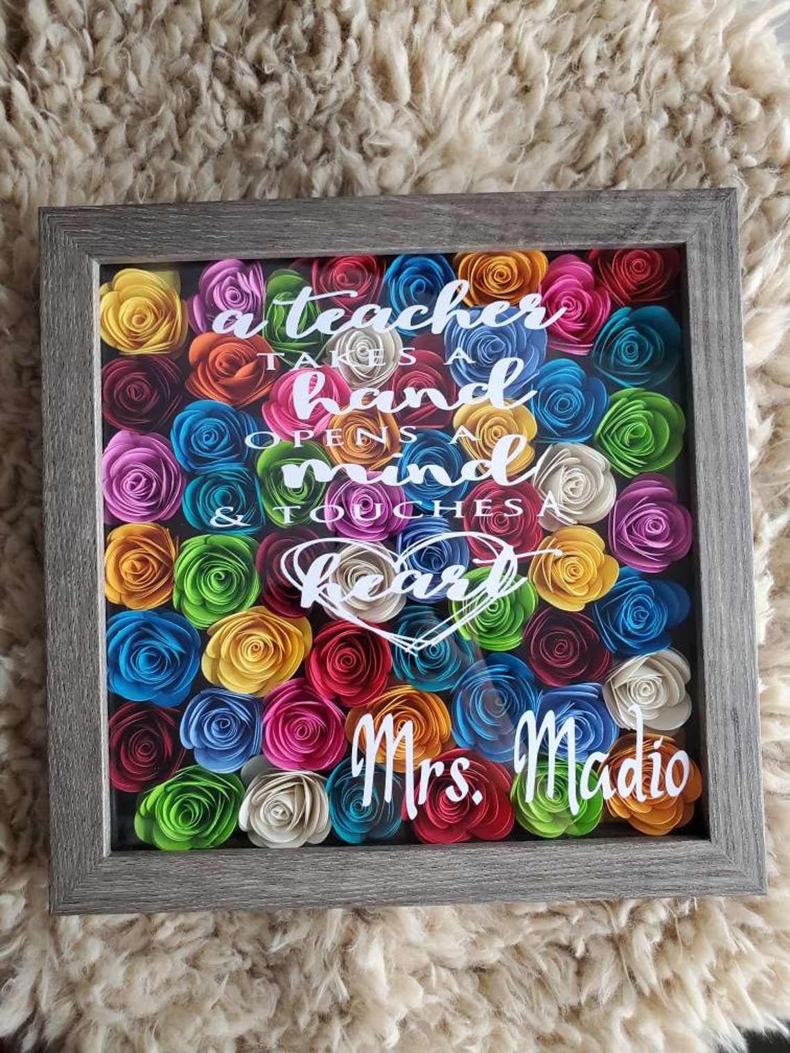 Custom Teacher Shadow Box - Etsy
