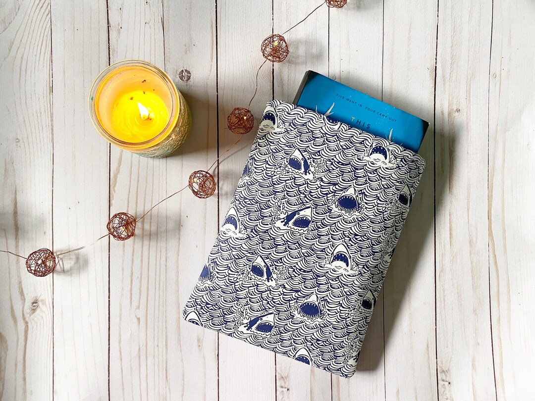 Shark Padded Book Sleeve | Book Cover | Book Protector | Book Holder ...