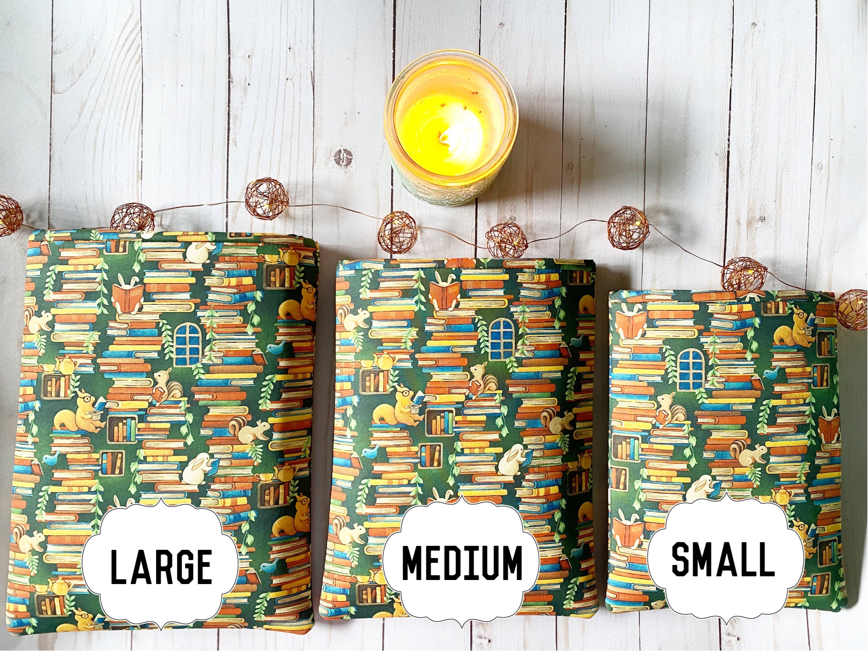 Critter Reads Padded Book Sleeve Book Protector Book | Etsy