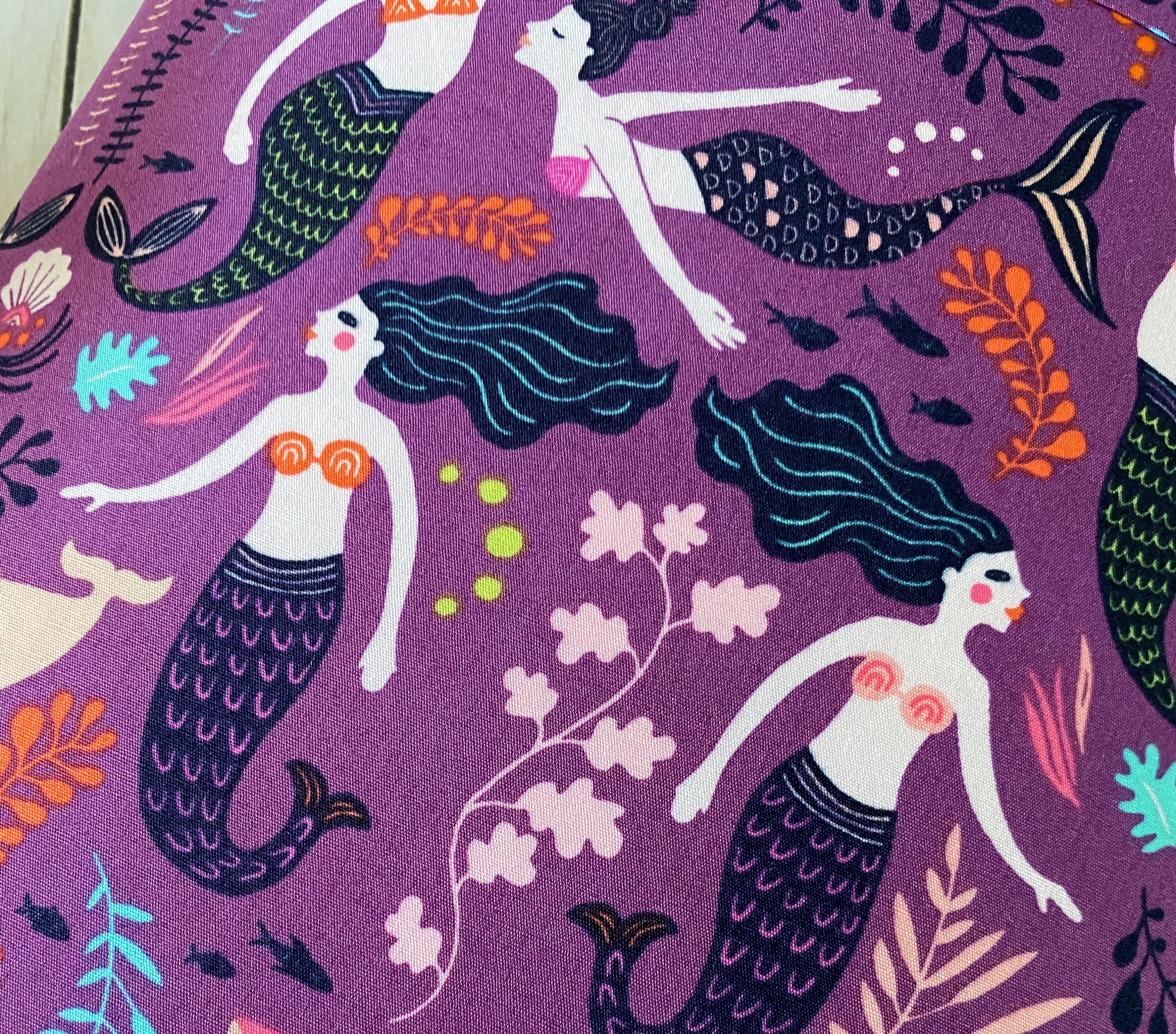 Mermaid Padded Book Sleeve | Book Holder | Book Protector | Book Cover ...