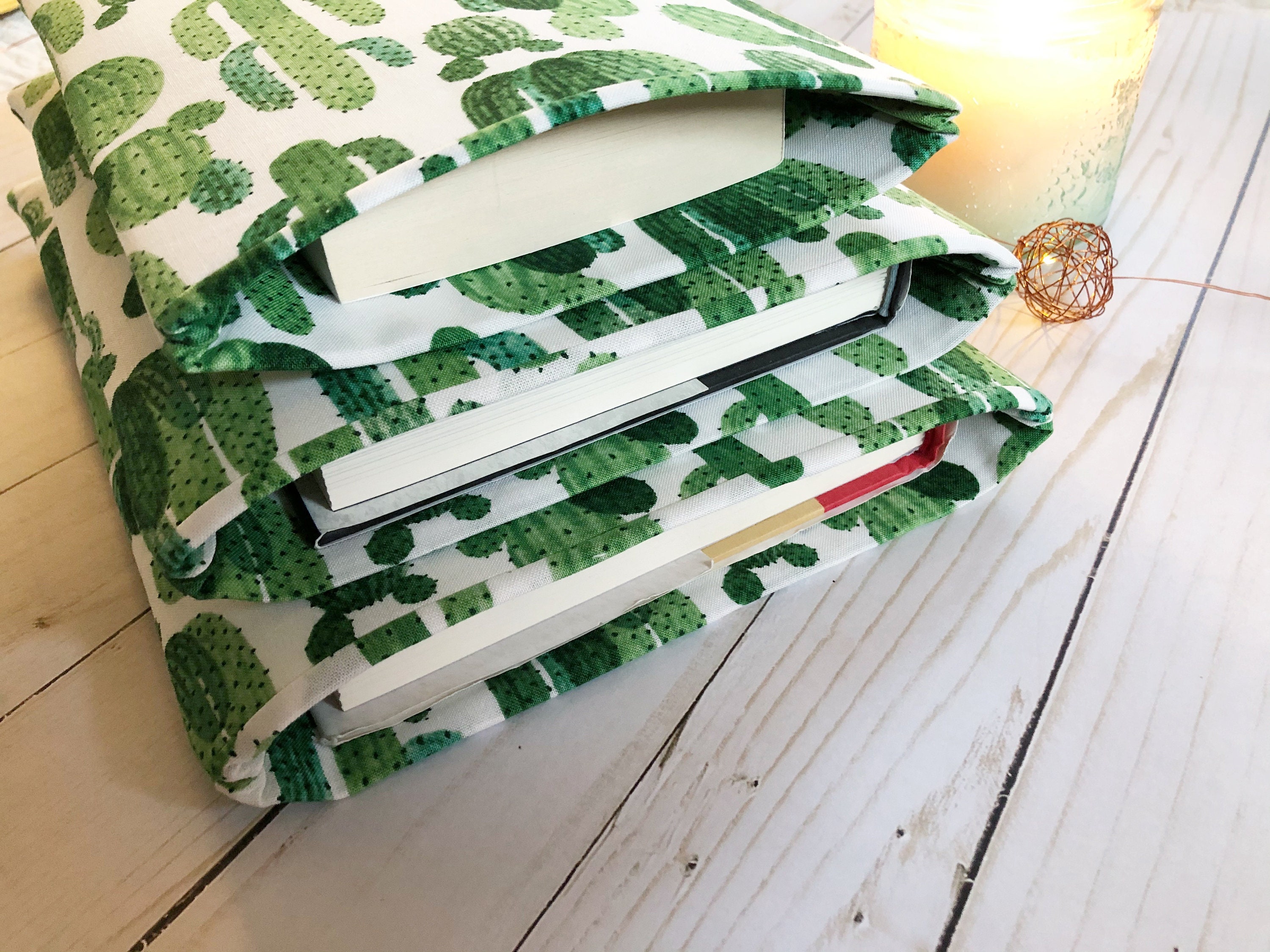 Cactus Book Sleeve | Book Protector | Holder | Padded Book Sleeve ...