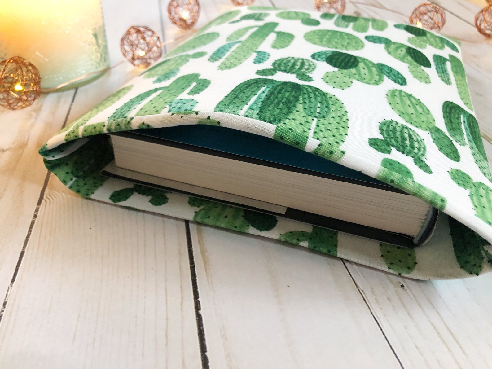 Cactus Book Sleeve | Book Protector | Holder | Padded Book Sleeve ...